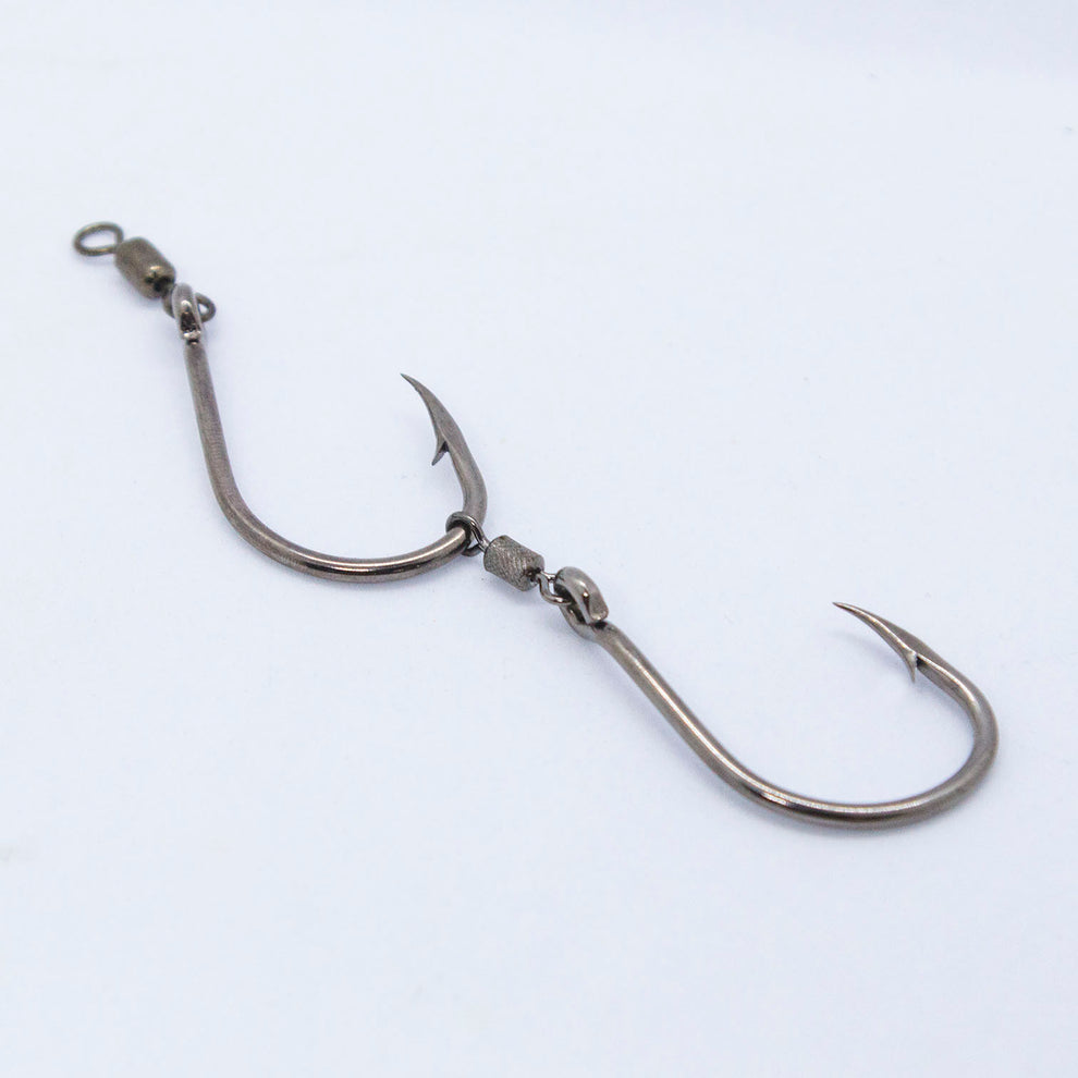 2x 8/0 Black Gang Hooks 10 pack – Mr Bait