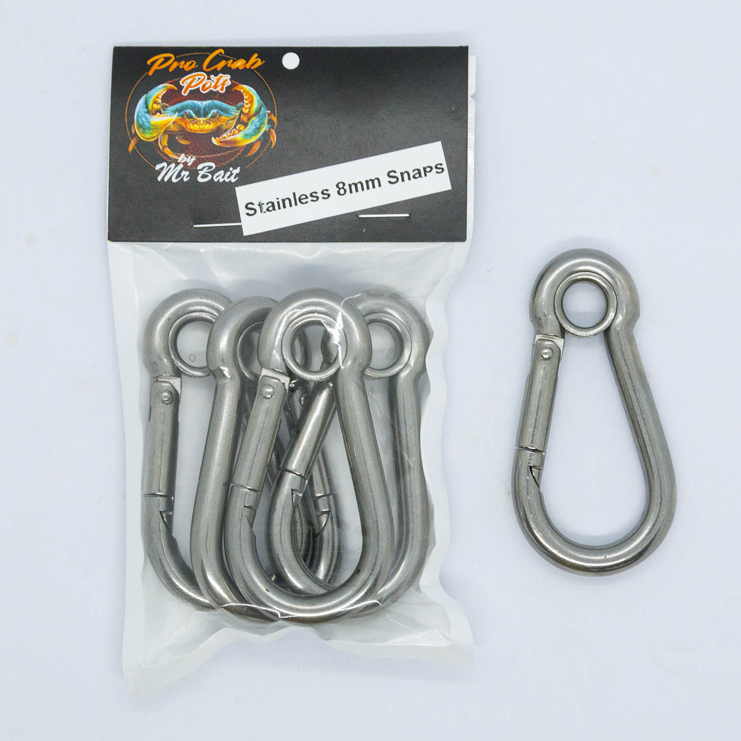 Stainless steel Snap clips [PACK OF 4] – Mr Bait